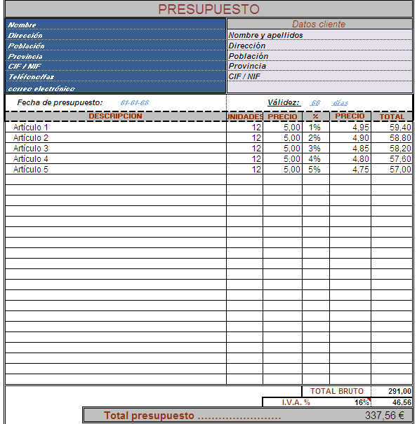 Presupuesto taller mecanico excel – Medidas de cajones de ... Presupuesto taller mecanico excel – Medidas de cajones de ...